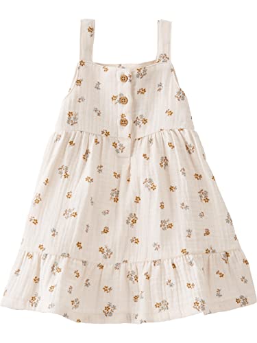 little planet by carter's Baby Girl's Organic Cotton Dress, Spring Bloom, 18 Months