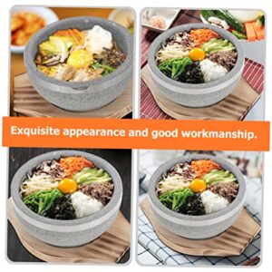 Korean Ramen Pot Stone Stew Pot Restaurant Cooking Pot Kitchenware Bibimbap Stone Delicate Bibimbap Bowl Granite Stone Cooking Pot Korean Soup Pot Household Cooking Pot