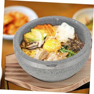 Korean Ramen Pot Stone Stew Pot Restaurant Cooking Pot Kitchenware Bibimbap Stone Delicate Bibimbap Bowl Granite Stone Cooking Pot Korean Soup Pot Household Cooking Pot