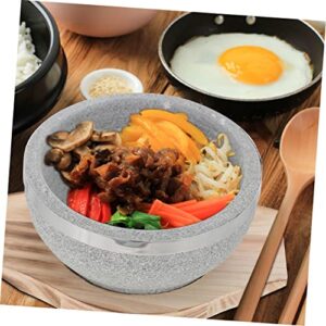 Korean Ramen Pot Stone Stew Pot Restaurant Cooking Pot Kitchenware Bibimbap Stone Delicate Bibimbap Bowl Granite Stone Cooking Pot Korean Soup Pot Household Cooking Pot