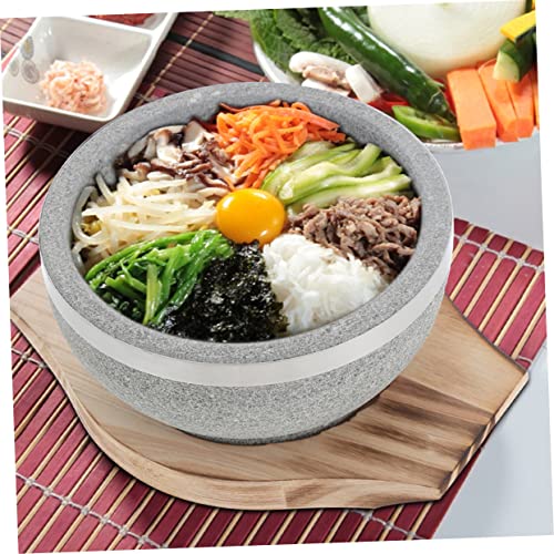 Korean Ramen Pot Stone Stew Pot Restaurant Cooking Pot Kitchenware Bibimbap Stone Delicate Bibimbap Bowl Granite Stone Cooking Pot Korean Soup Pot Household Cooking Pot