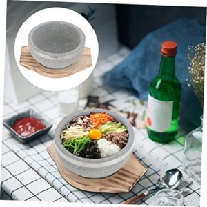 Korean Ramen Pot Stone Stew Pot Restaurant Cooking Pot Kitchenware Bibimbap Stone Delicate Bibimbap Bowl Granite Stone Cooking Pot Korean Soup Pot Household Cooking Pot