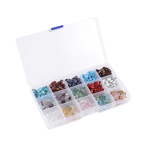 Milisten Bracelets Beads Bracelets Beads 24 Beads Natural Gemstone Beads Irregular Chips Stones Crushed Chunked Crystal Pieces Loose Beads for Jewelry Making DIY Kits DIY Kits