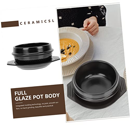 GANAZONO Korean Miso Soup Pot Soup Pot with Lid Induction Stock Pot Korean Stone Pot 1 Set Induction Stew Pot Soup Stew Pot Soup Cookware Ceramic Kitchen Cooking Pot Casserole Pot Crock