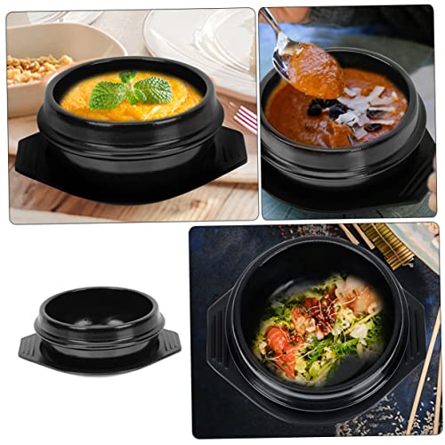 GANAZONO Korean Miso Soup Pot Soup Pot with Lid Induction Stock Pot Korean Stone Pot 1 Set Induction Stew Pot Soup Stew Pot Soup Cookware Ceramic Kitchen Cooking Pot Casserole Pot Crock