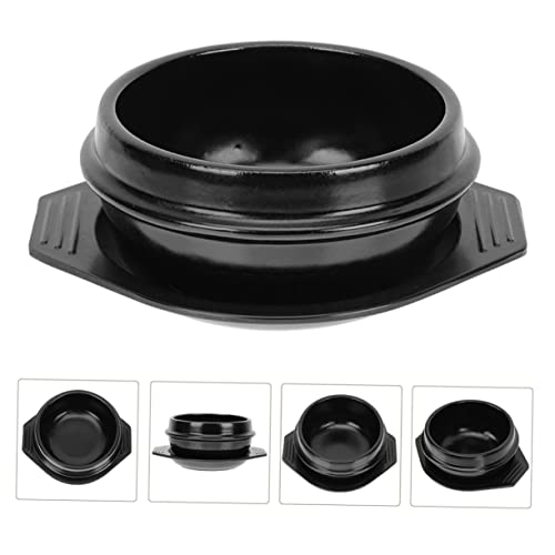 GANAZONO Korean Miso Soup Pot Soup Pot with Lid Induction Stock Pot Korean Stone Pot 1 Set Induction Stew Pot Soup Stew Pot Soup Cookware Ceramic Kitchen Cooking Pot Casserole Pot Crock