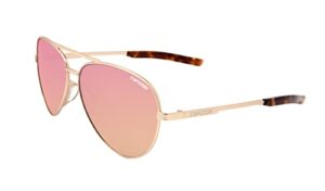 tifosi optics shwae aviator sunglasses (gold, pink mirror)