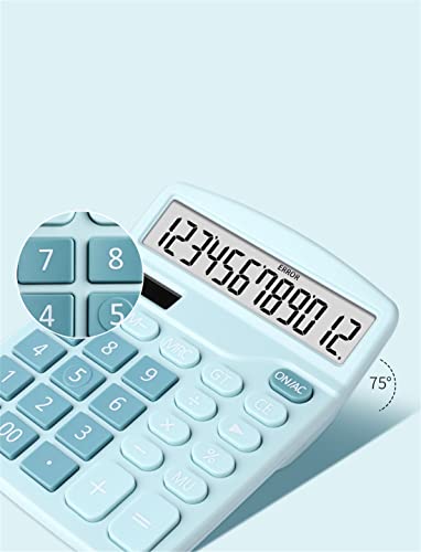 Desktop Calculator, 12 Digits Electronic Calculators for Home Office School, Solar and Battery Dual Power, Calculators Financial Accounting Tools (White)