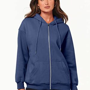 ANRABESS Oversized Hoodies for Women Long Sleeve Hooded Sweater Fall Jacket Fleece Sweatshirt Casual Comfy 2023 Trendy Y2K Clothes Teen Girls A989dianlan-M Navy Blue