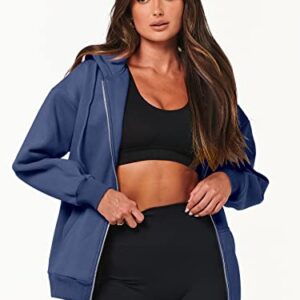 ANRABESS Oversized Hoodies for Women Long Sleeve Hooded Sweater Fall Jacket Fleece Sweatshirt Casual Comfy 2023 Trendy Y2K Clothes Teen Girls A989dianlan-M Navy Blue