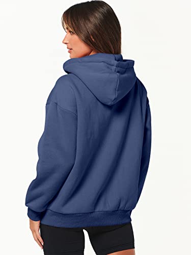 ANRABESS Oversized Hoodies for Women Long Sleeve Hooded Sweater Fall Jacket Fleece Sweatshirt Casual Comfy 2023 Trendy Y2K Clothes Teen Girls A989dianlan-M Navy Blue