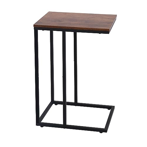 LOFTEY C Table End Table | C Shaped Side Table | Couch Tables That Slide Under | Chair Side Table | Ideal for Couch, Living Room, Bedroom