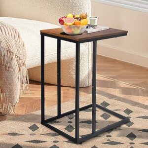 LOFTEY C Table End Table | C Shaped Side Table | Couch Tables That Slide Under | Chair Side Table | Ideal for Couch, Living Room, Bedroom