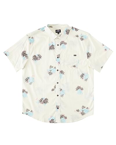 Billabong Boy's Sundays Mini Short Sleeve Shirt (Big Kids) Stone SM (10 Big Kid)