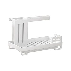 magideal bathroom standing rack, kitchen sink organizer countertop, removable 2 tier sink organizer, under sink organizers and storage, for dish soap, white