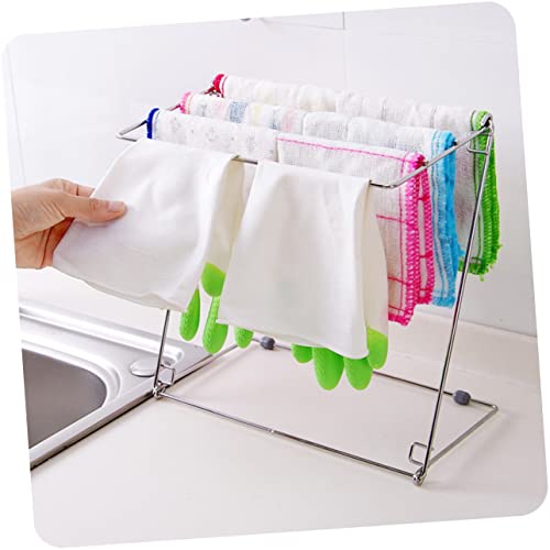 UPKOCH Mini Towels Collapsible Laundry Drying Rack C Fold Towels Folding Drying Rack Clothes Drying Stand Laundry Hanging Rack Towel Stand Rack Folding Towel Rack Folding Washcloth Holder