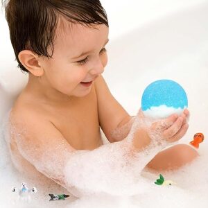 Kids Bath Bombs with Toys Inside - 8 Pcs Surprise Bath Bombs with Natural Essential Oils Fun and Colorful Bubble Bath for Kids Moisturizing and Relaxing Bath Bombs Gift Set for Boys and Girls