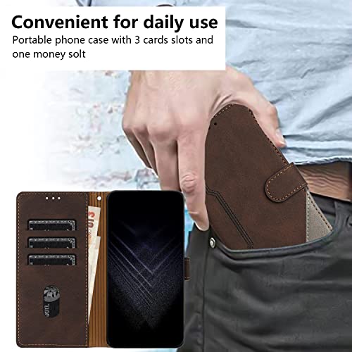 Phone Back Cover Compatible with Oppo Reno 6Pro 5G Case, Reno 6Pro 5G Wallet Case Slim PU Leather Phone Case Flip Folio Leather Case Card Holders Shockproof Protective Case with Wrist Strap Case Cover