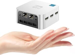 acemagician mini pc computer win 11pro, intel 12th gen n95 (up to 3.4ghz) 16gb lpddr5 512gb m.2 ssd desktop computers， micro pc support 4k uhd, dual gigabit ethernet,3 hdmi,2.4g/5g wifi, bt4.2