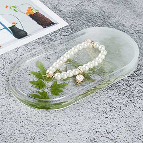 Resin Tray Molds, 2 PCS Oval Coaster Epoxy Resin Rolling Tray Mold for Resin Jewelry Making Mould DIY Jewelry Tray Dishes for Office Home Decoration Supplies