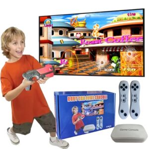 damcoola game console with 900+ games, handheld retro video game console for kids& adults, game system with ar gun game,2 game controller, tv plug& play, xmas birthday toy gift for boys& girls age 3 +