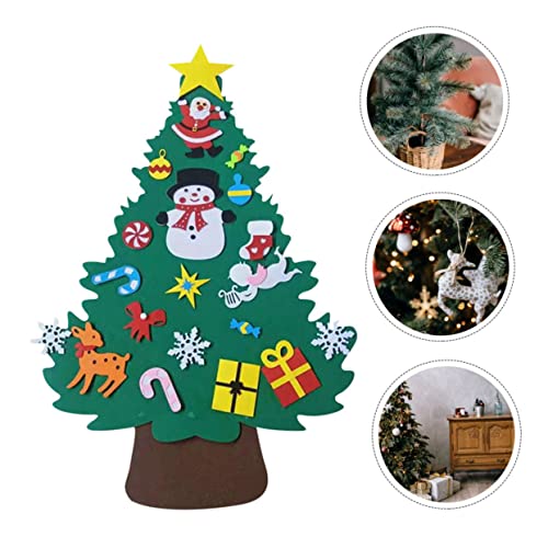 3D Felt Christmas Tree Felt Christmas Tree Nativity Crafts for Kids De Nativity Ornaments for Kids DIY Christmas Ornaments Table Xmas Tree Model Felt Christmas Tree Set Felt Tree