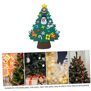 3D Felt Christmas Tree Felt Christmas Tree Nativity Crafts for Kids De Nativity Ornaments for Kids DIY Christmas Ornaments Table Xmas Tree Model Felt Christmas Tree Set Felt Tree