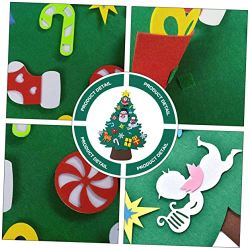 3D Felt Christmas Tree Felt Christmas Tree Nativity Crafts for Kids De Nativity Ornaments for Kids DIY Christmas Ornaments Table Xmas Tree Model Felt Christmas Tree Set Felt Tree