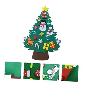 3D Felt Christmas Tree Felt Christmas Tree Nativity Crafts for Kids De Nativity Ornaments for Kids DIY Christmas Ornaments Table Xmas Tree Model Felt Christmas Tree Set Felt Tree