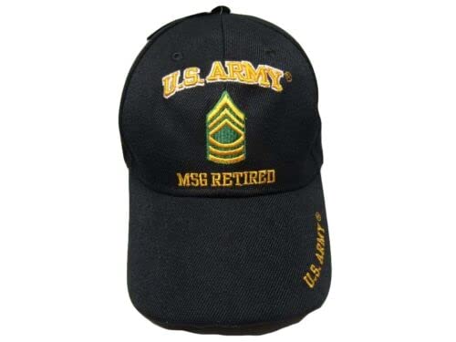 Flakita's Novelties Oficially Licensed US ARMY MSG RETIRED BALL CAP HAT