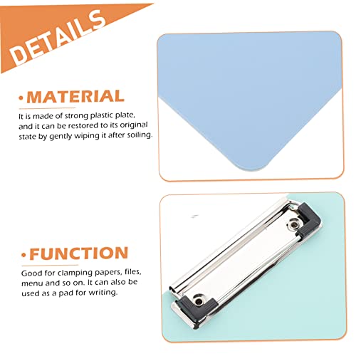 2pcs A4 Folder Board Nursing Clip Board Paper Binder Clipboard A4 Letter Size Clipboards Clipboard Hardboard Clipboard Exam Paper Clips A4 Clip Boards for Metal Thin