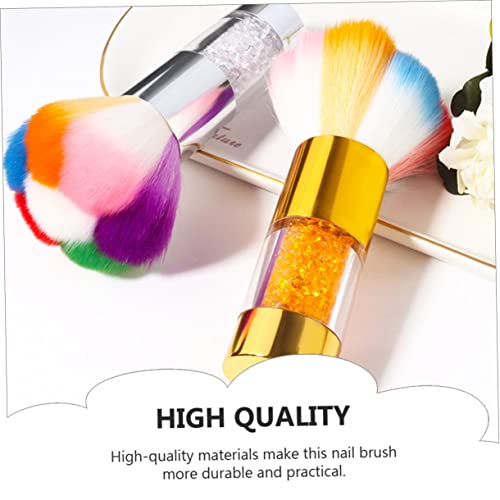 Makeup Cleaner 8 Pcs Dust Brush Nail Cleanser Para Uñas Acrilicas Nail Cleaner Tool Nail Art Brushes Cosmetic Brushes Set Manicure Supplies Bristle Nail Brush Nail Brushes