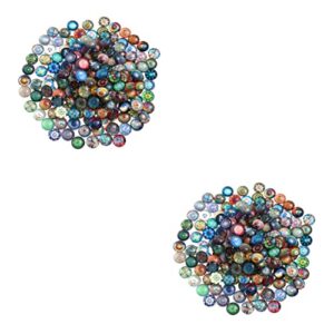 100 pcs gem patch jewelry set glass vase set rhinestone jewelry set loose beads glass gemstone patches jewelry making supplies halloween jewelry gems patch glass cabochons gem