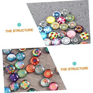 100 Pcs Gem Patch Jewelry Set Glass Vase Set Rhinestone Jewelry Set Loose Beads Glass Gemstone Patches Jewelry Making Supplies Halloween Jewelry Gems Patch Glass Cabochons Gem