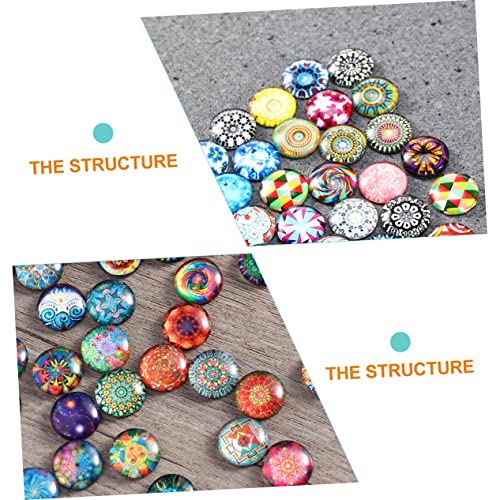 100 Pcs Gem Patch Jewelry Set Glass Vase Set Rhinestone Jewelry Set Loose Beads Glass Gemstone Patches Jewelry Making Supplies Halloween Jewelry Gems Patch Glass Cabochons Gem