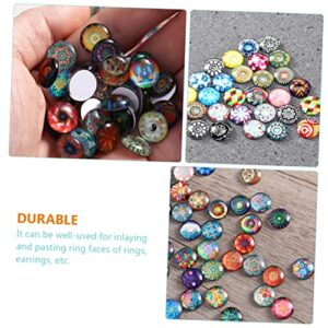 100 Pcs Gem Patch Jewelry Set Glass Vase Set Rhinestone Jewelry Set Loose Beads Glass Gemstone Patches Jewelry Making Supplies Halloween Jewelry Gems Patch Glass Cabochons Gem