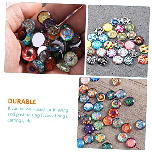 100 Pcs Gem Patch Jewelry Set Glass Vase Set Rhinestone Jewelry Set Loose Beads Glass Gemstone Patches Jewelry Making Supplies Halloween Jewelry Gems Patch Glass Cabochons Gem