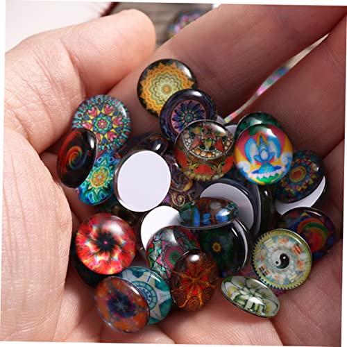 100 Pcs Gem Patch Jewelry Set Glass Vase Set Rhinestone Jewelry Set Loose Beads Glass Gemstone Patches Jewelry Making Supplies Halloween Jewelry Gems Patch Glass Cabochons Gem