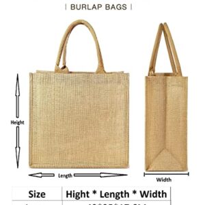 Globyz Jute Burlap Lime Green Color With Initials Tote Bag Present for Wedding Birthday Gift Bridesmaid (43H*35L*17W CM) (C)