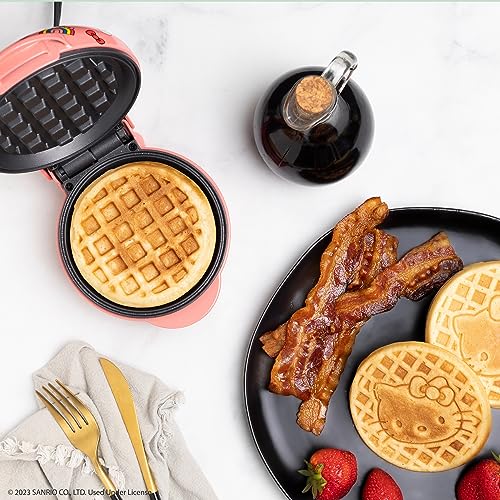 Uncanny Brands Hello Kitty Mini Waffle Maker - Cook With Your Favorite Kitty Character