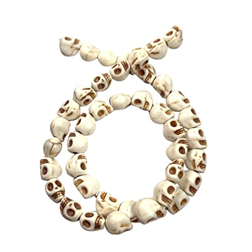 KJHBV 2 Sets Skull Loose Beads Retro Earrings Beads for Friendship Bracelets Beads for Crafts Bracelet Making Supplies Gemstone Loose Beads Skull Head Bead Beading Kits Exquisite Beads