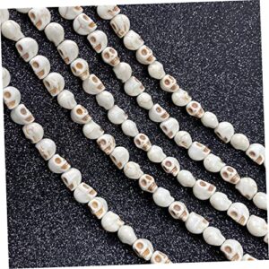 KJHBV 2 Sets Skull Loose Beads Retro Earrings Beads for Friendship Bracelets Beads for Crafts Bracelet Making Supplies Gemstone Loose Beads Skull Head Bead Beading Kits Exquisite Beads