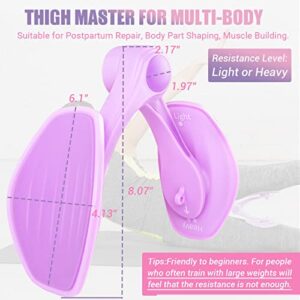 COFOF Thigh Master Thigh Exerciser for Women, Enhanced Resistance Hip & Pelvis Trainer, Inner Thigh Exercise Equipment Kegel Exercise Products for Women Home Gym(Purple)