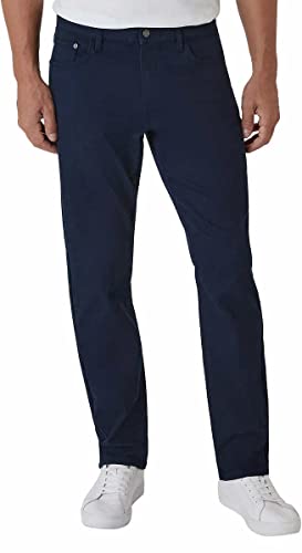 IZOD Mens Mid-Weight Comfort Stretch Knit Denim 5 Pocket Pant (as1, Waist_Inseam, Numeric_36, Numeric_30, Blue)