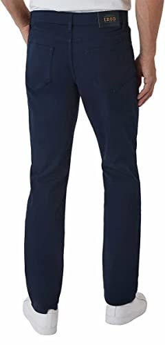 IZOD Mens Mid-Weight Comfort Stretch Knit Denim 5 Pocket Pant (as1, Waist_Inseam, Numeric_36, Numeric_30, Blue)