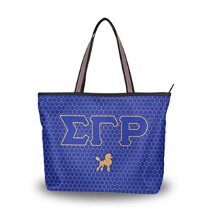 bbgreek sigma gamma rho sorority paraphernalia - sgrho honeycomb - tote bag - sorority gifts for women - official vendor