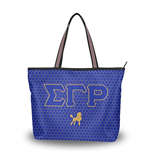 BBGreek Sigma Gamma Rho Sorority Paraphernalia - SGRHO Honeycomb - Tote Bag - Sorority Gifts For Women - Official Vendor