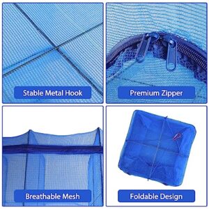 igfteo Plant Racks Hanging Drying Net 3 Layers Foldable Drying Net 13.7 * 13.7 * 24.1 inch Foldable Laundry Rack Net for Drying Fish Vegetable Fruit Herb Drying Rack Net Hanging Mesh Net Dryer