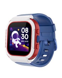 cloudpoem smart watch for kids girls boys, kids watch fitness tracker watch with pedometer heart rate monitor sleep tracker alarm clocks puzzle games calculator ip68 waterproof, kids gift blue