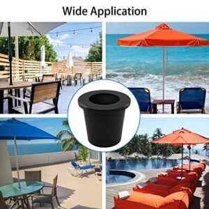 GHAMYEE Patio Table Umbrella Hole Ring Patio Umbrella Cone Wedge Plug Umbrella Stabilizer Sleeve for 2 to 2.5 Inch Patio Table Hole and 1.5 Inch Umbrella Pole Adapter (Black)